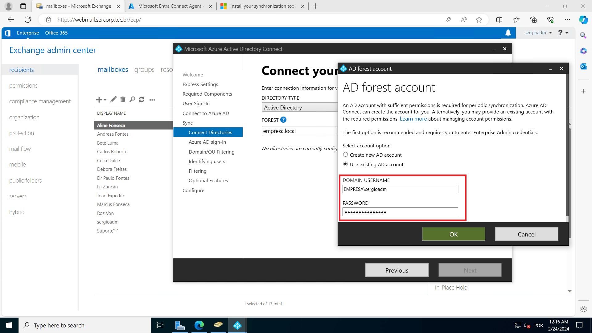 Instalando e Configurando o Entra Connect Sync - Jornada 365