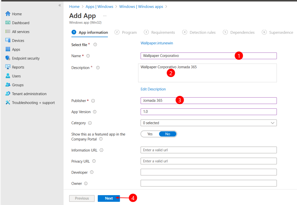 Microsoft Intune - Wallpaper e Lockscreen Windows Pro - Jornada 365