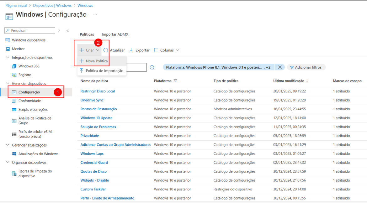 Microsoft Intune - Wallpaper e Lockscreen Windows Pro - Jornada 365