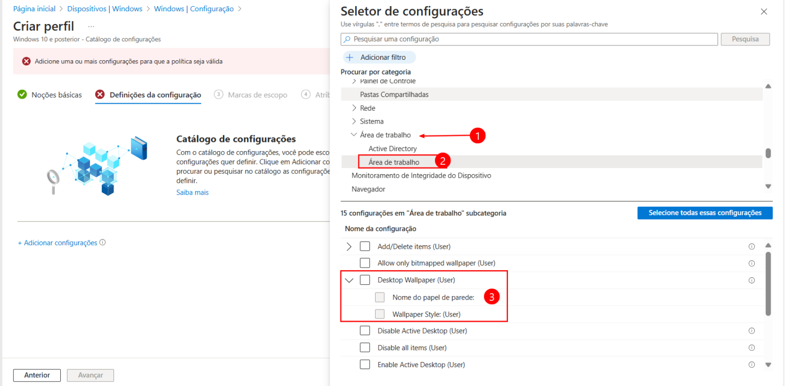 Microsoft Intune - Wallpaper e Lockscreen Windows Pro - Jornada 365