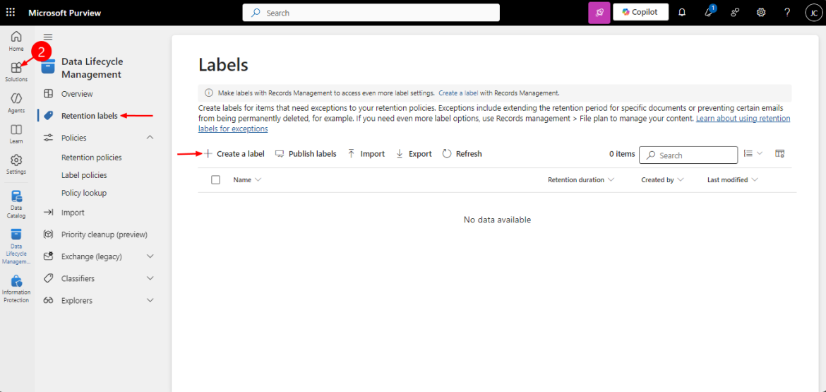 Microsoft Purview: Criando Retention Labels Eficientes para Retenção de ...